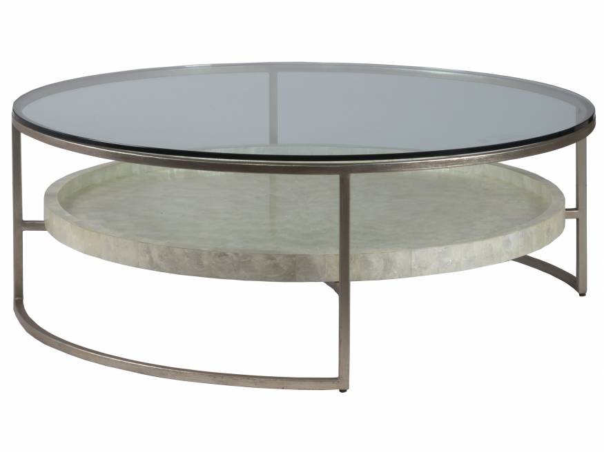 Champagne - 2156-941C | Cumulus Capiz Large Round Cocktail Table