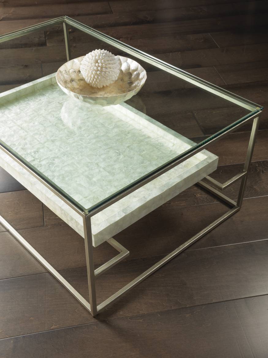 Champagne - 2156-945C | Cumulus Capiz Rectangular Cocktail Table