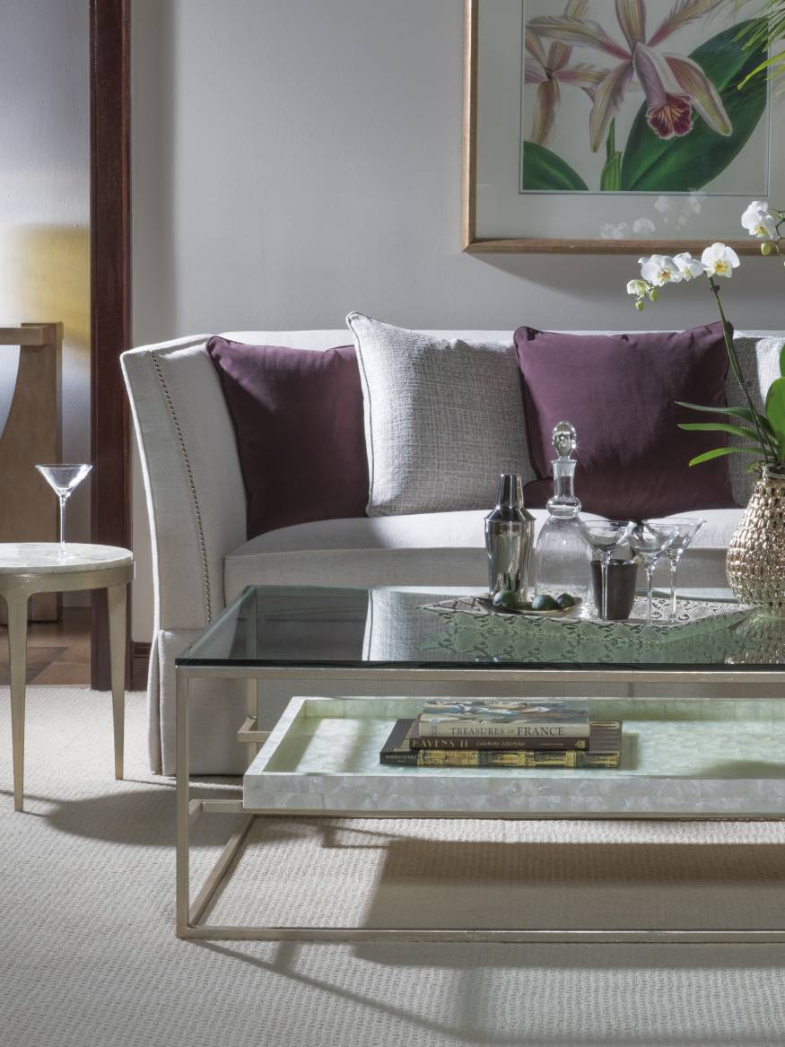 Champagne - 2156-949C | Cumulus Capiz Large Rectangular Cocktail