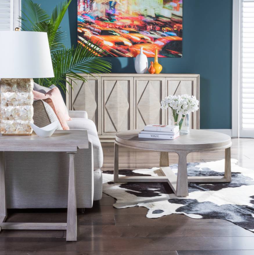 Grigio - 2228-943-41 | Rousseau Round Cocktail Table | Cohesion