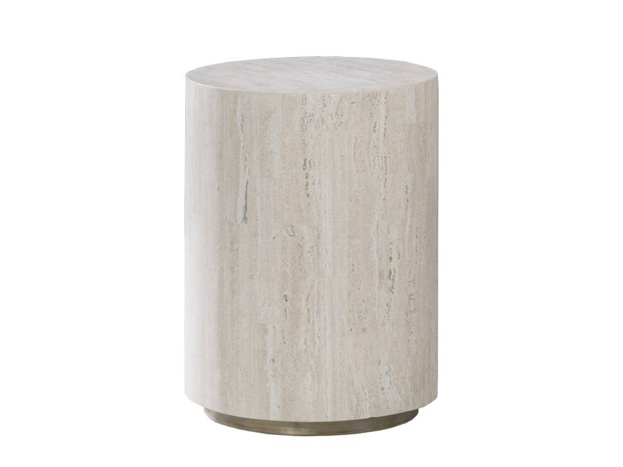 Creamy White - 2317-950 | Cassio Round Drum Spot Table | Signature