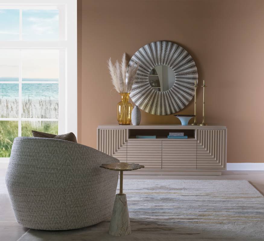 Light Brown - 2064-902 | Sulu Sea Snake Round Mirror | Signature